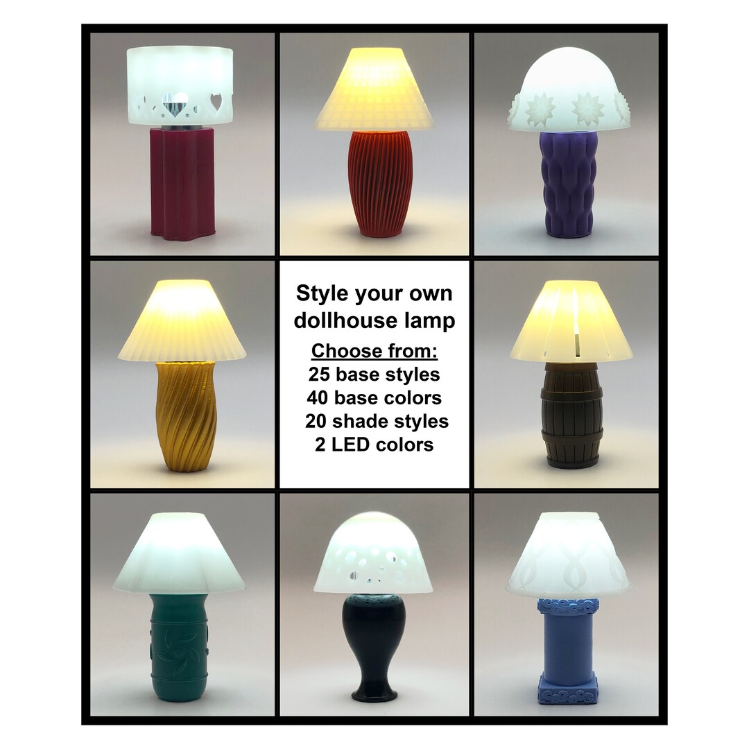 Customizable Dollhouse Lamp With Battery-operated LED - Etsy