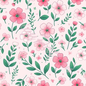 5 Summer Floral Seamless Patterns for Fabric, Seamless Pattern With ...