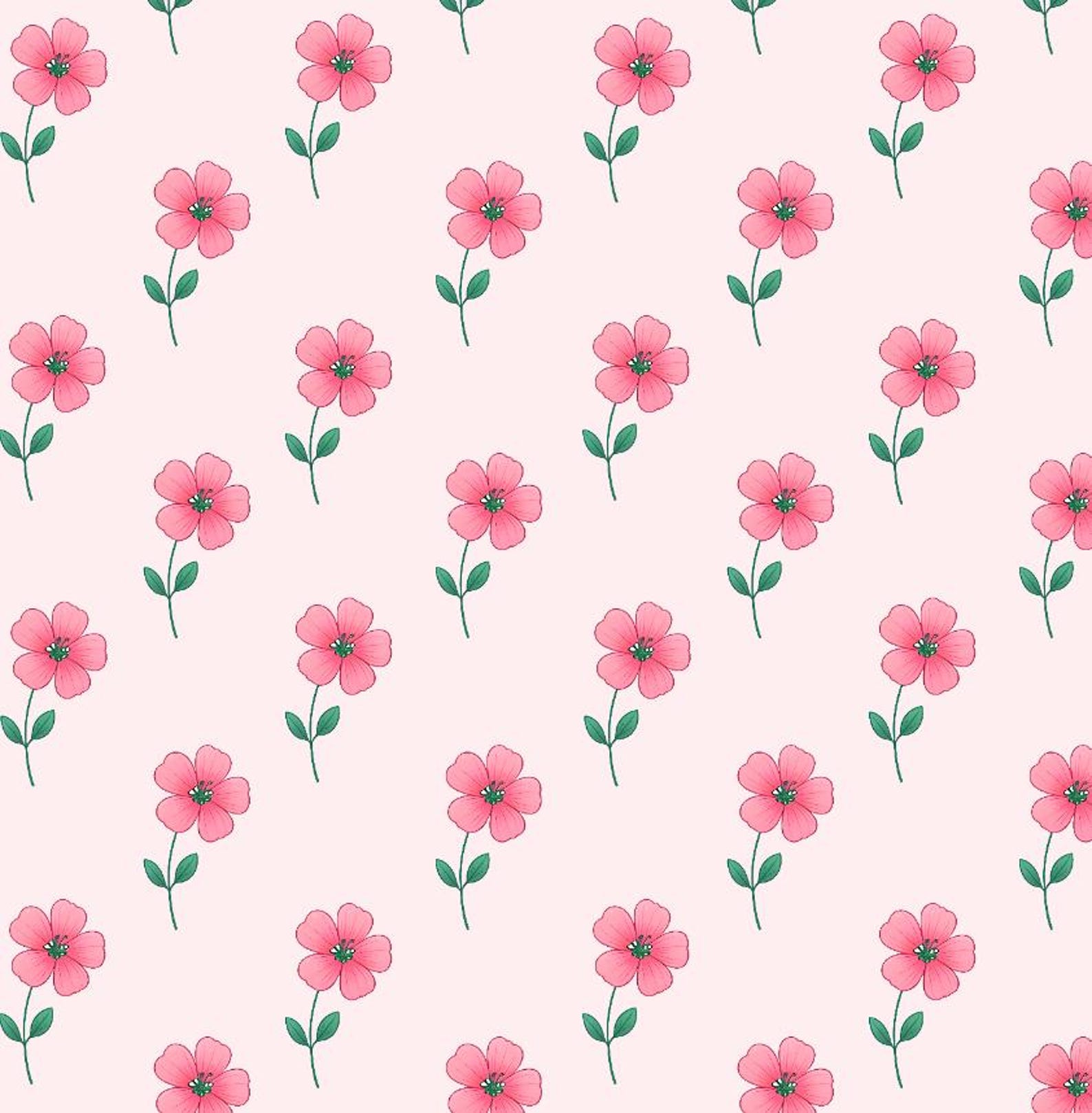 5 Summer Floral Seamless Patterns for Fabric, Seamless Pattern With ...
