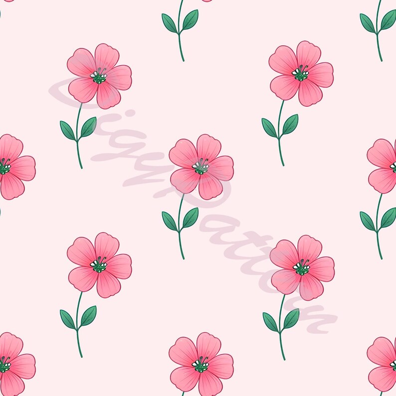 5 Summer Floral Seamless Patterns for Fabric, Seamless Pattern With ...
