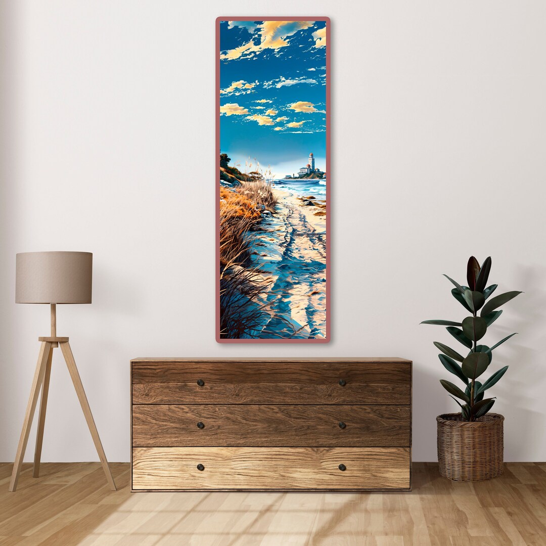 Long Vertical Landscape Art, UNIQUE ART, Long Sea Landscape Painting ...