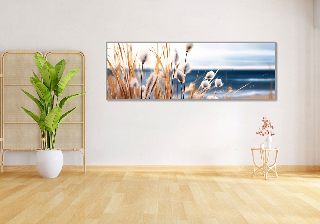 Long Horizontal Landscape Art, UNIQUE ART, Long Sea Landscape Painting ...