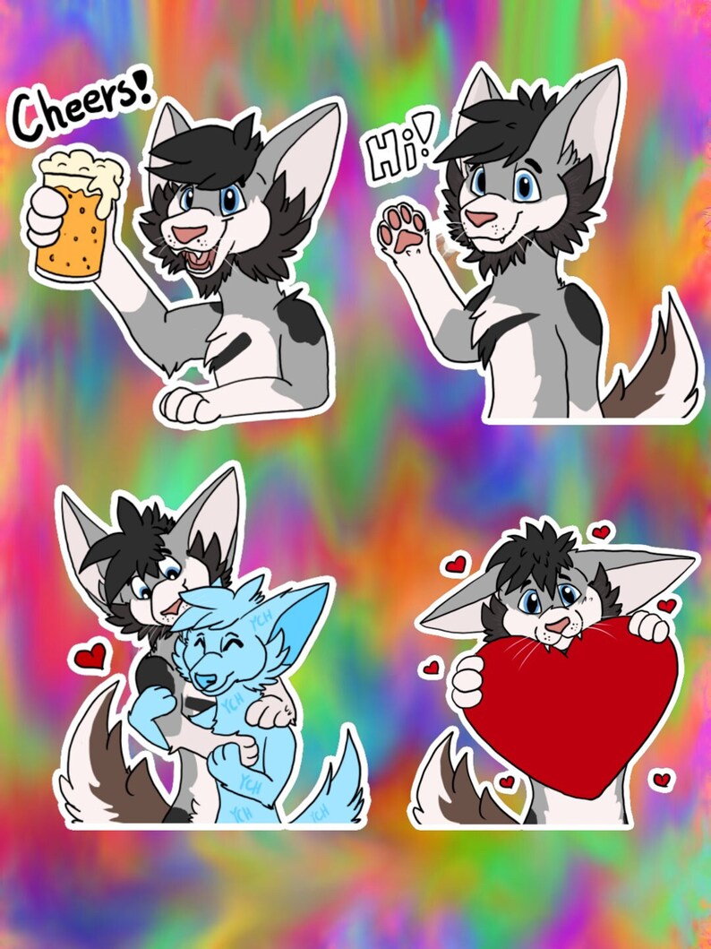 Furry Telegram Stickers/ Stickers Commissions 10 Slots - Etsy