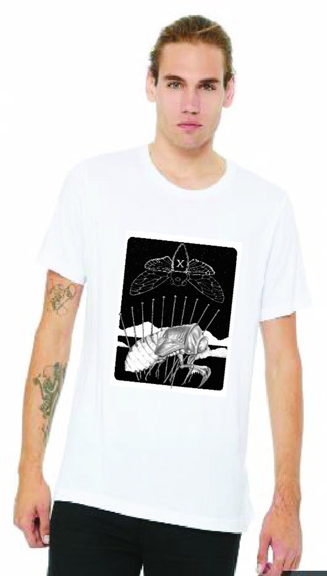 Cicada - Ten of Swords Unisex Jersey Short Sleeve Tee - White - Etsy