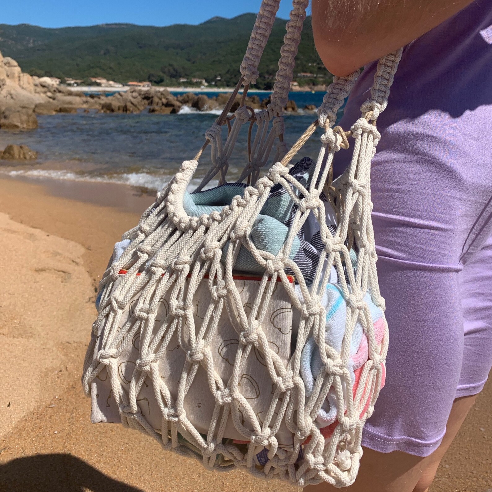 Boho Macrame Bag Macrame Summer Bag Macrame Drawstring Sac - Etsy