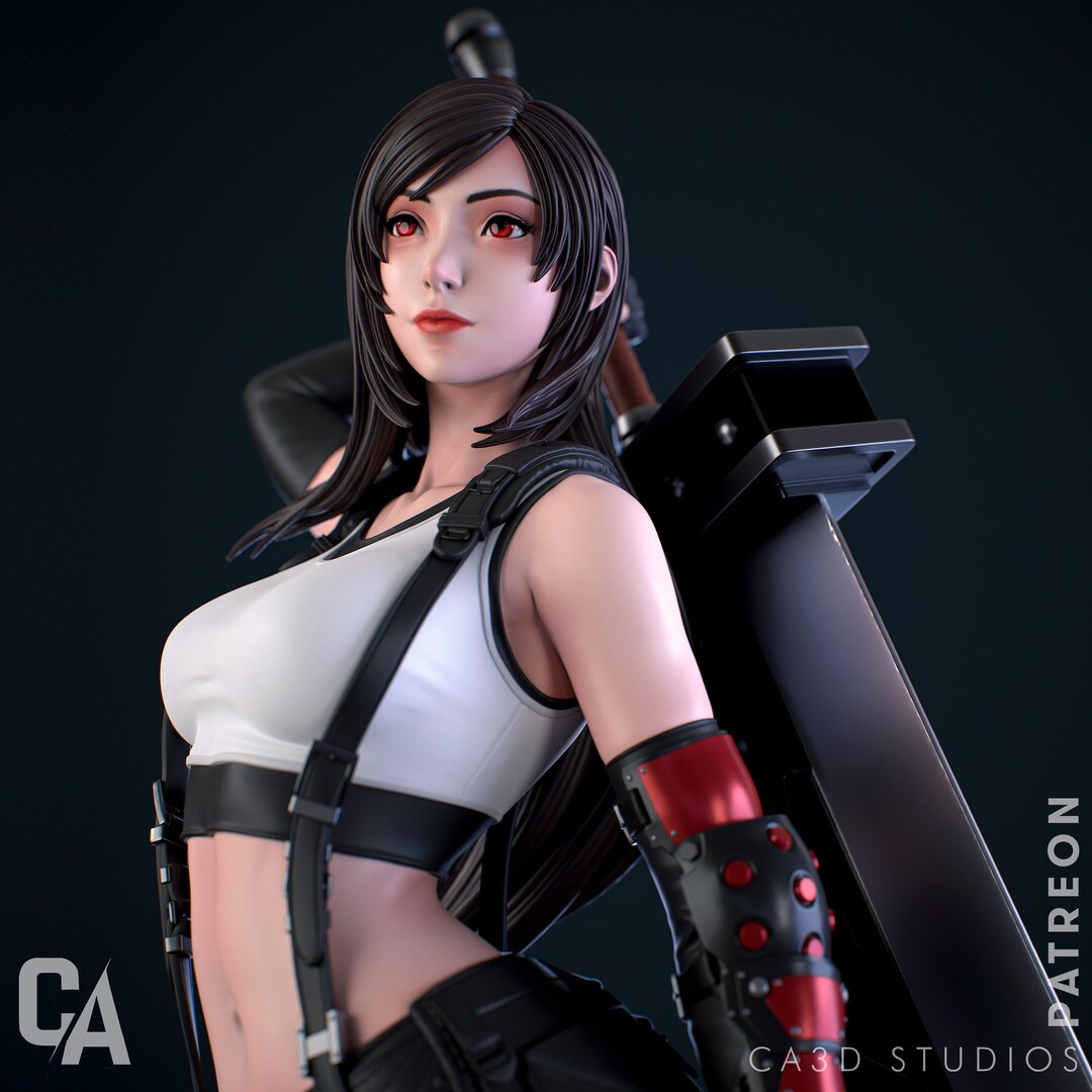 Tifa Fan Art Sulpture Etsy