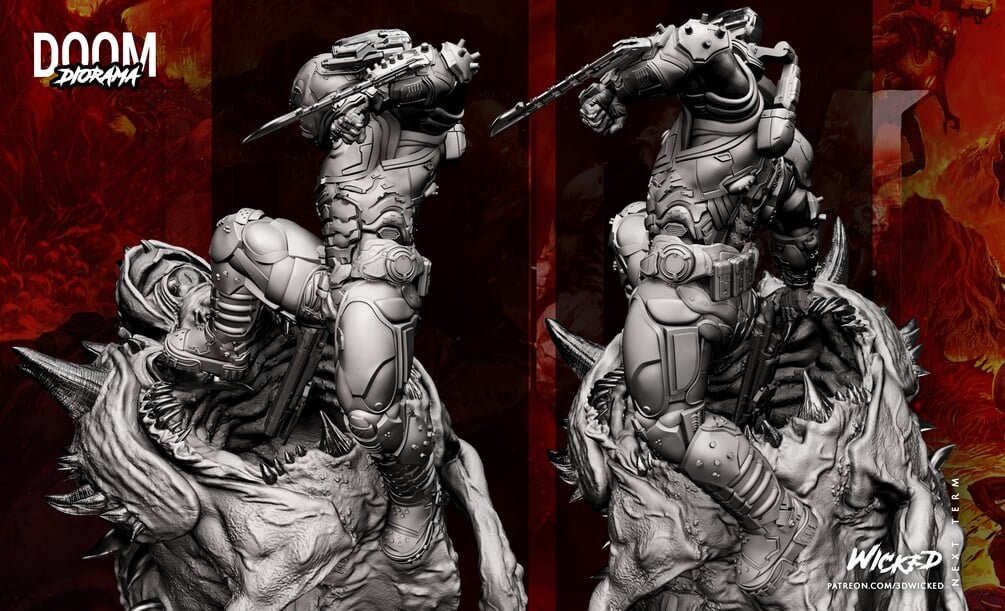 Doom Slayer Resin Model - Etsy