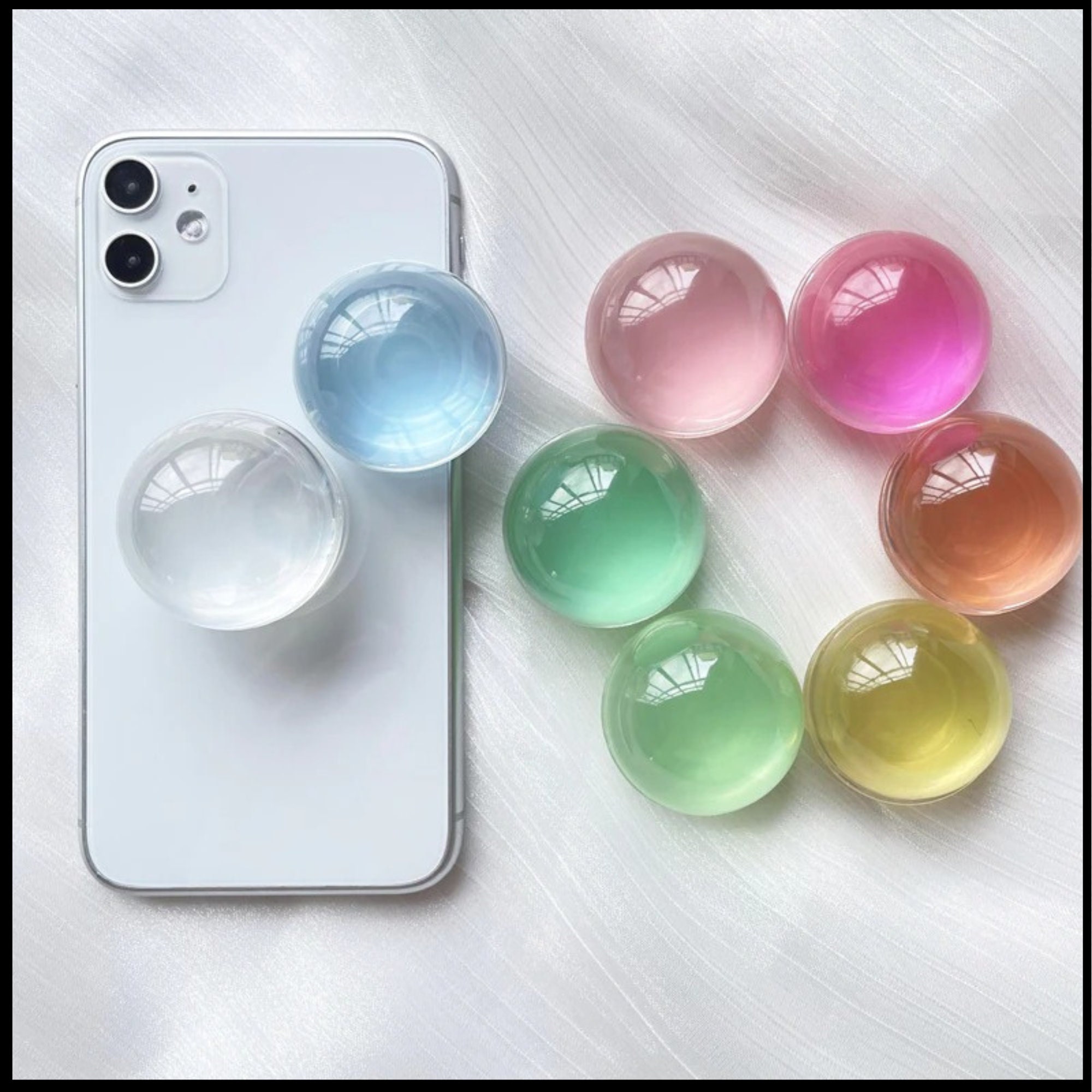 Crystal Orb Phone Holders Transparent Round Ball Phone Grips - Etsy