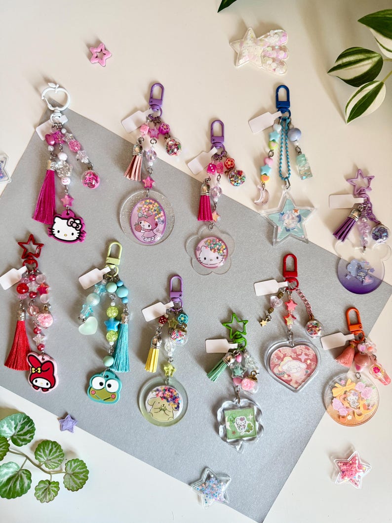 Handmade Sanrio One-of-a-kind Beaded Photo Keychains - Etsy