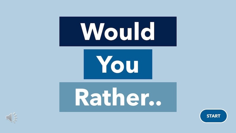 Would You Rather | Powerpoint | Teambuilding | Game | 50 Questions ...