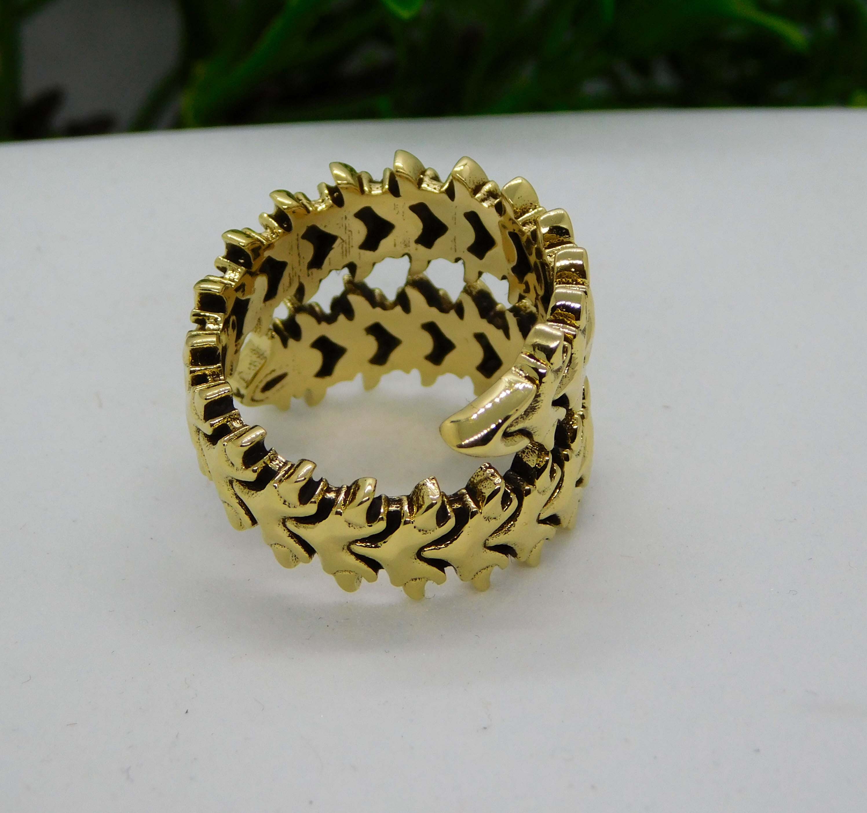 Gold Centipede Ring•statementring•spiral Geometry Ring•swirl Ring ...