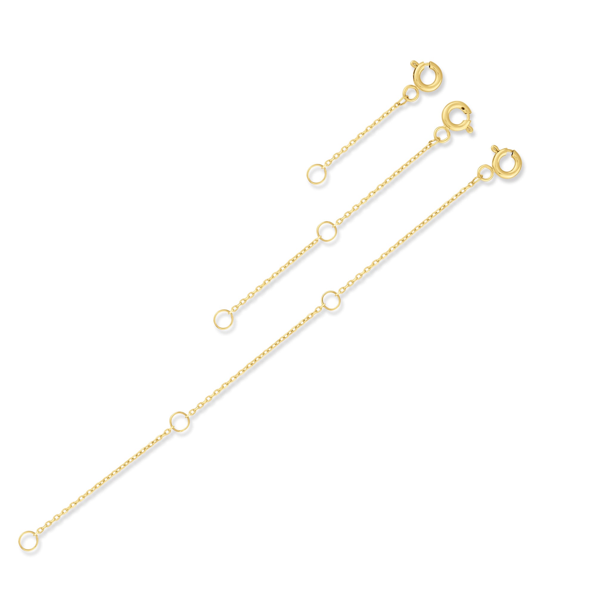 14K Solid Gold Extender Chain, Gold Extender Chain, Solid White Gold ...