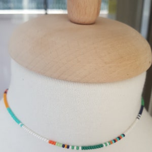 Summer Boho Choker, Multi Color Vsco Necklace, Summer Jewelry, Summer ...