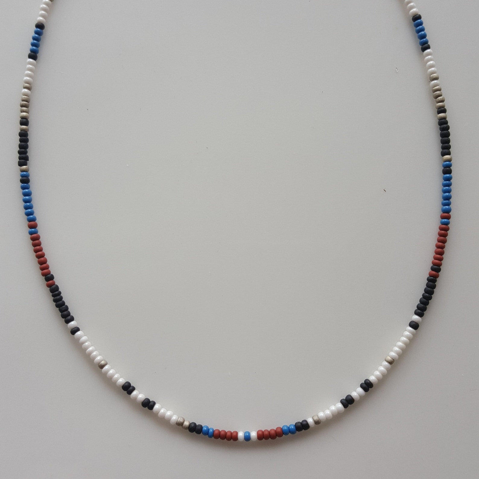 Mens Bead Necklace Seed Bead Choker Beach Necklace Surfer - Etsy