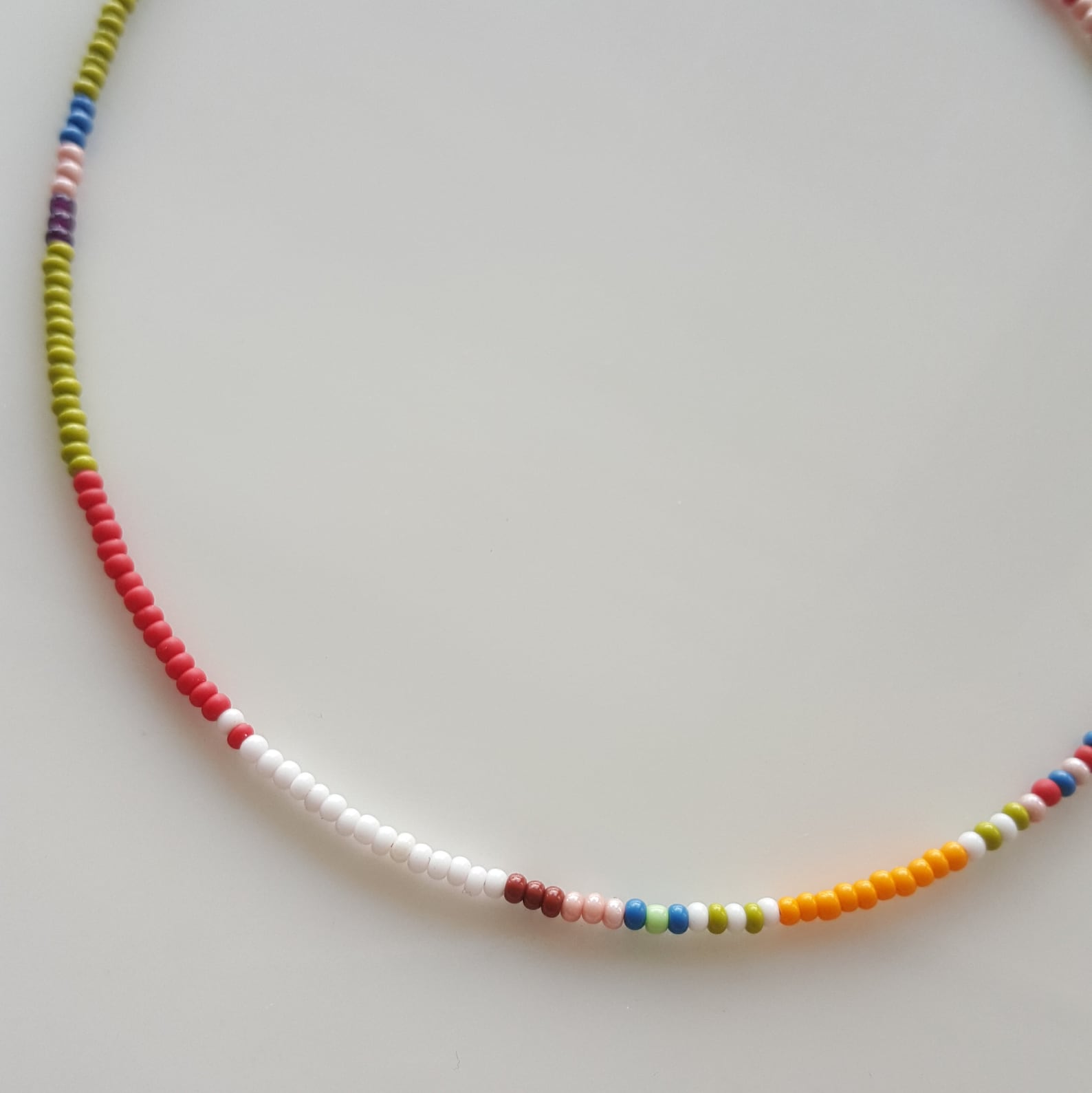 Tiny Small Bead Necklace Colorful Necklace Bead Choker - Etsy