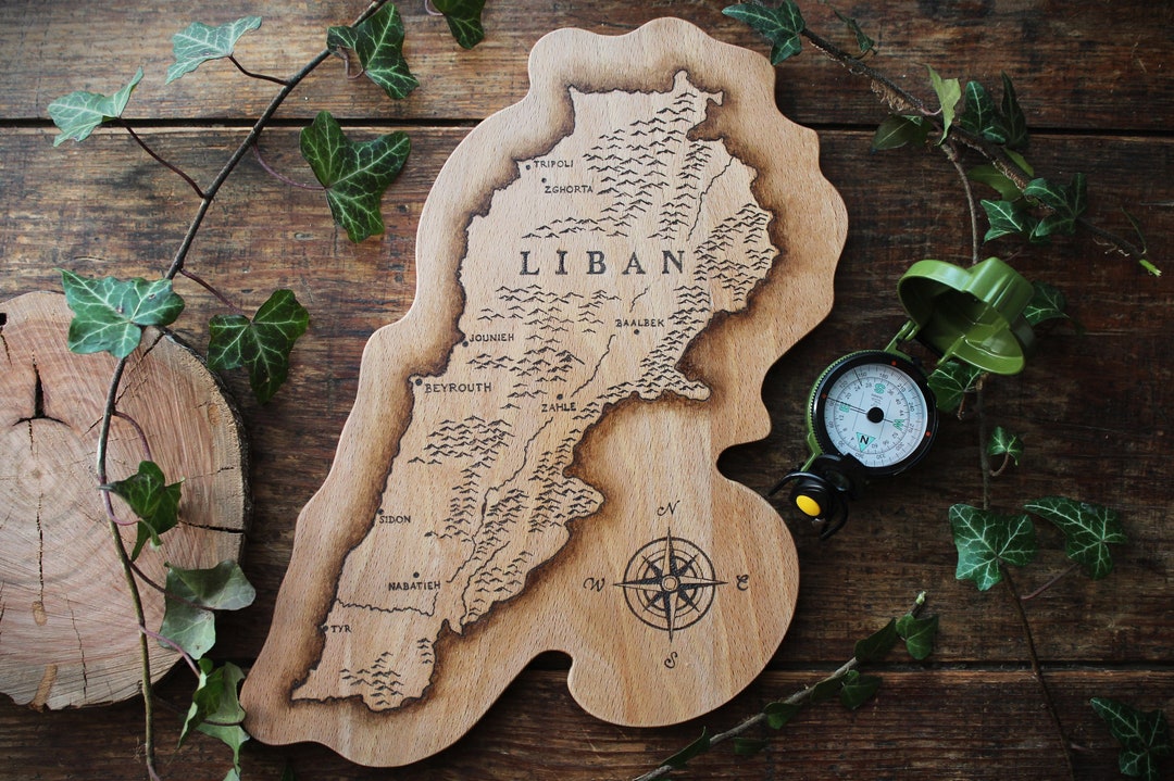 Buy Pyrography Map of Lebanon Tolkien Style Online in India - Etsy