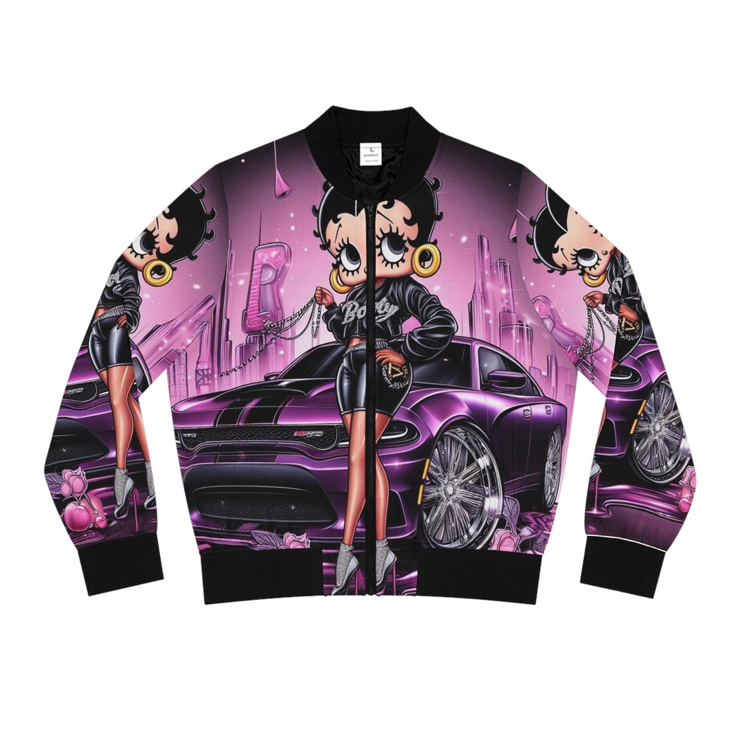 Betty Boop Women's Light Weight Bomber Jacket AOP - Etsy