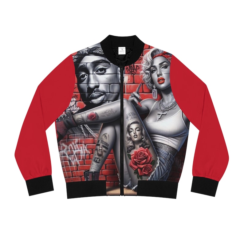 Marylin Monroe and 2pac Light Weight Bomber Jacket AOP - Etsy