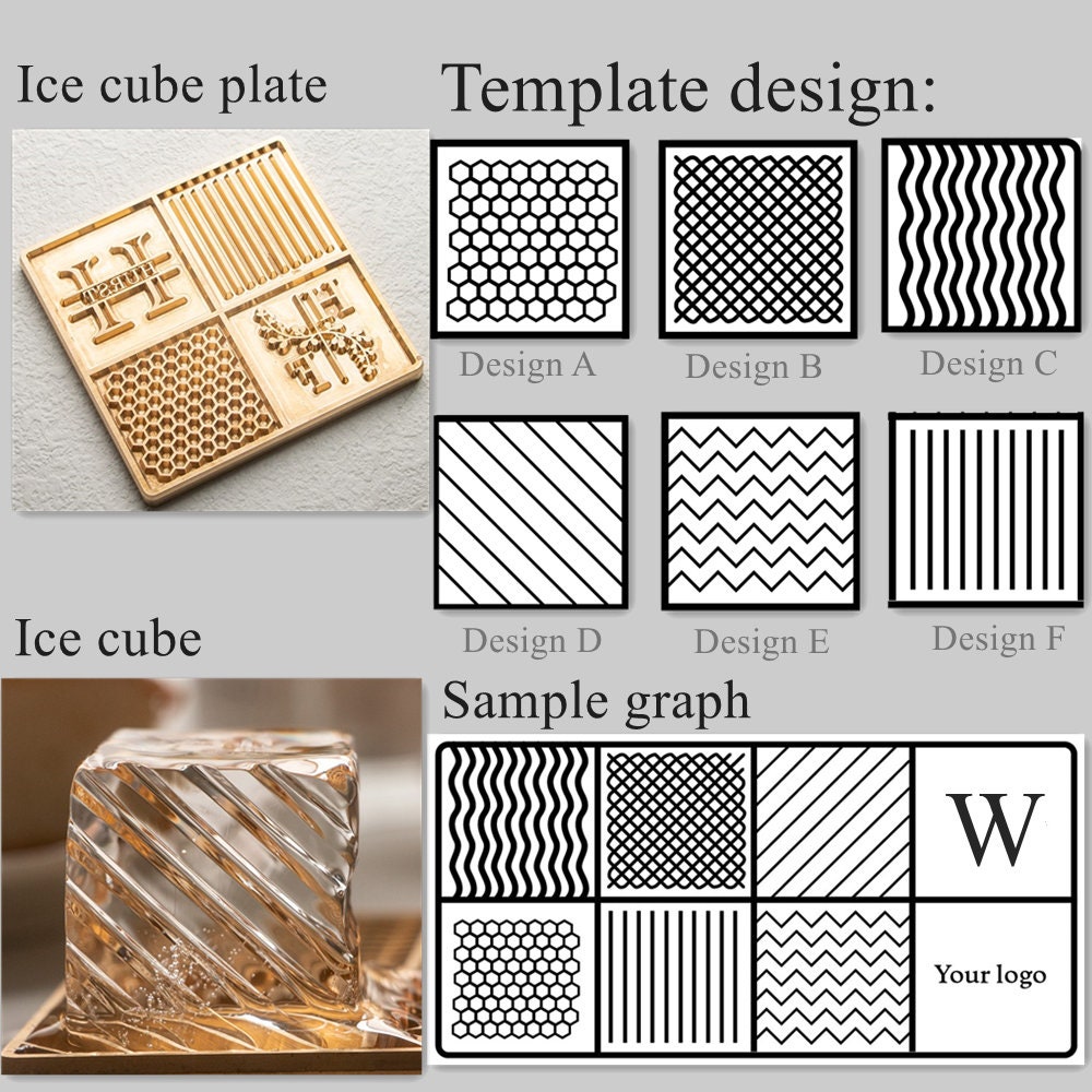Custom Bar Logo Ice Cube Plate Custom Ice Cube Stamp Custom - Etsy