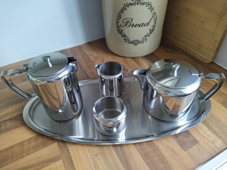 Vintage Old Hall Stainless Steel Tea Set - Etsy UK