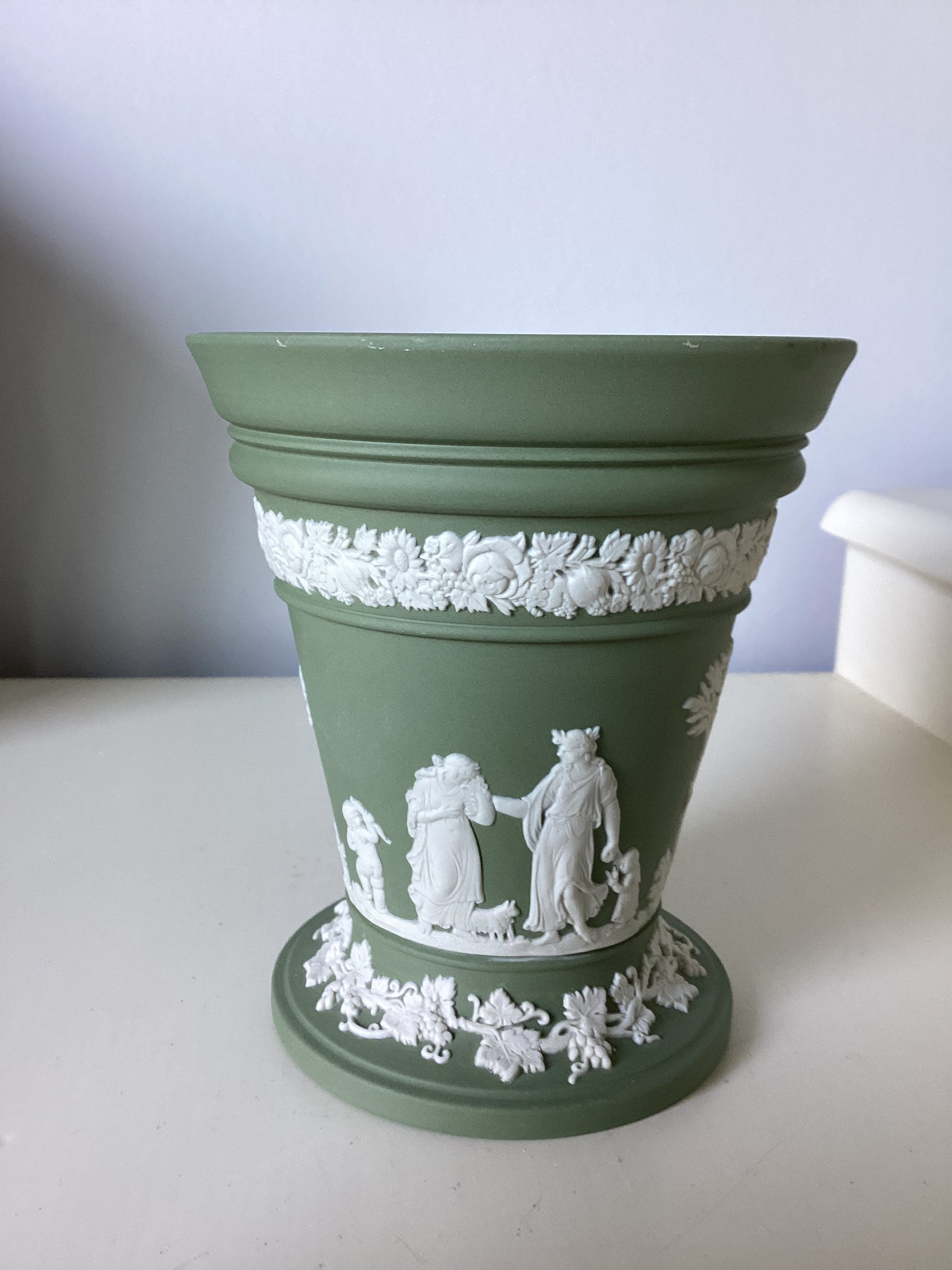 A Collection of Sage Green Wedgwood Jasperware. - Etsy