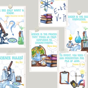 Science Printable Posters(set of 8), Science Classroom Decor, Bulletin ...