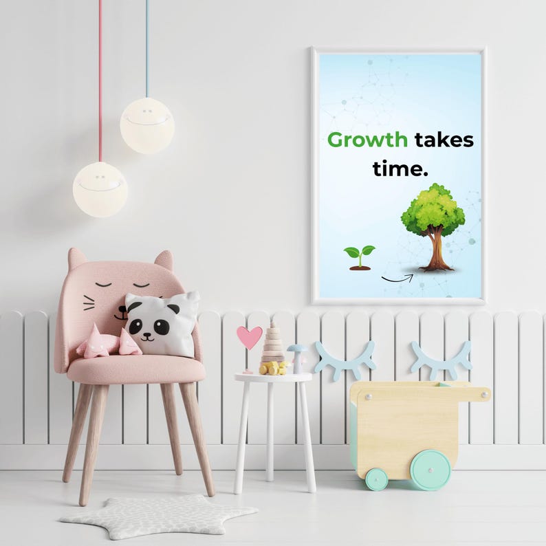 Growth Mindset Motivational Poster Set – 10 Minimalist Quotes Prints ...