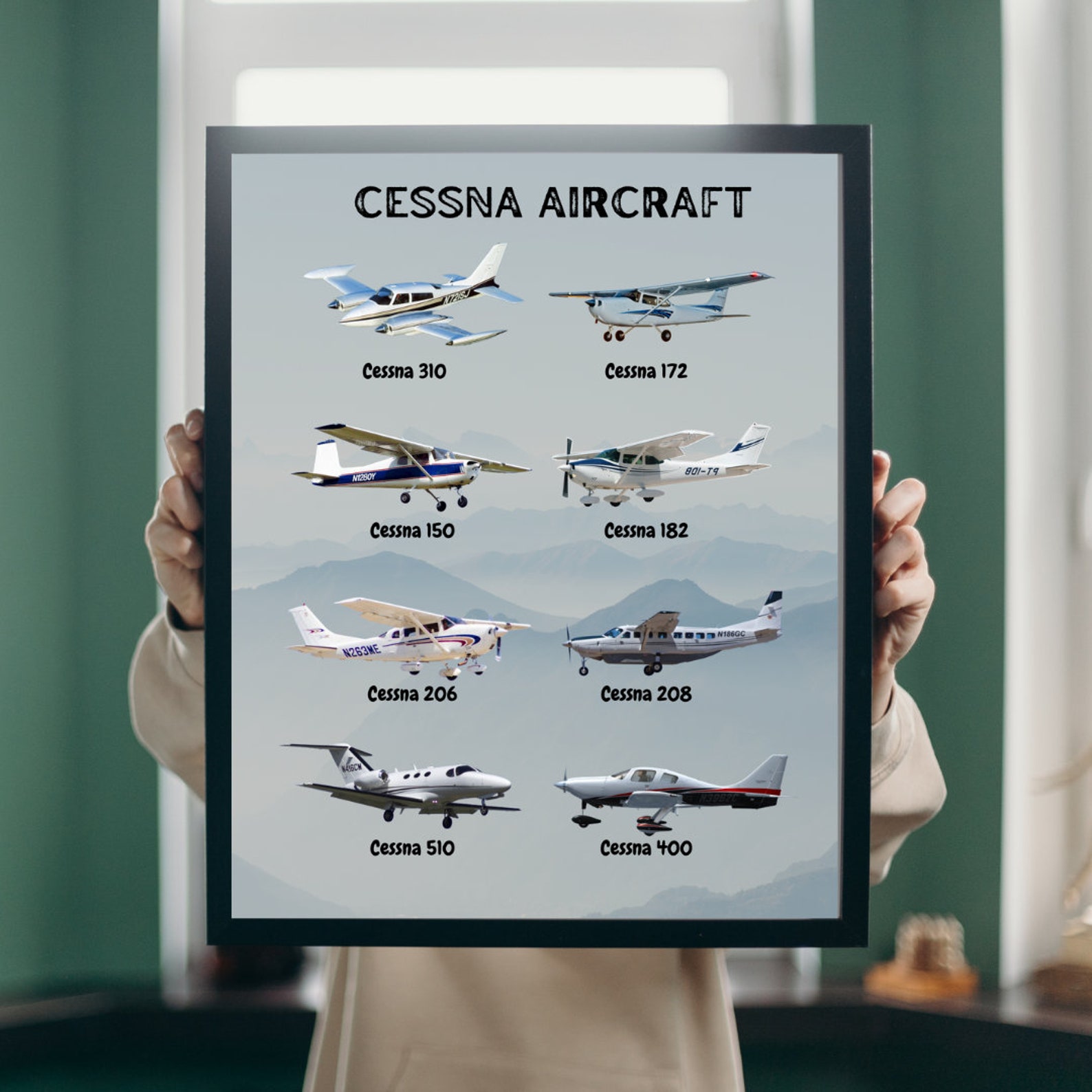 Cessna Aircraft Poster, General Aviation Print, Aviation Poster, Most ...