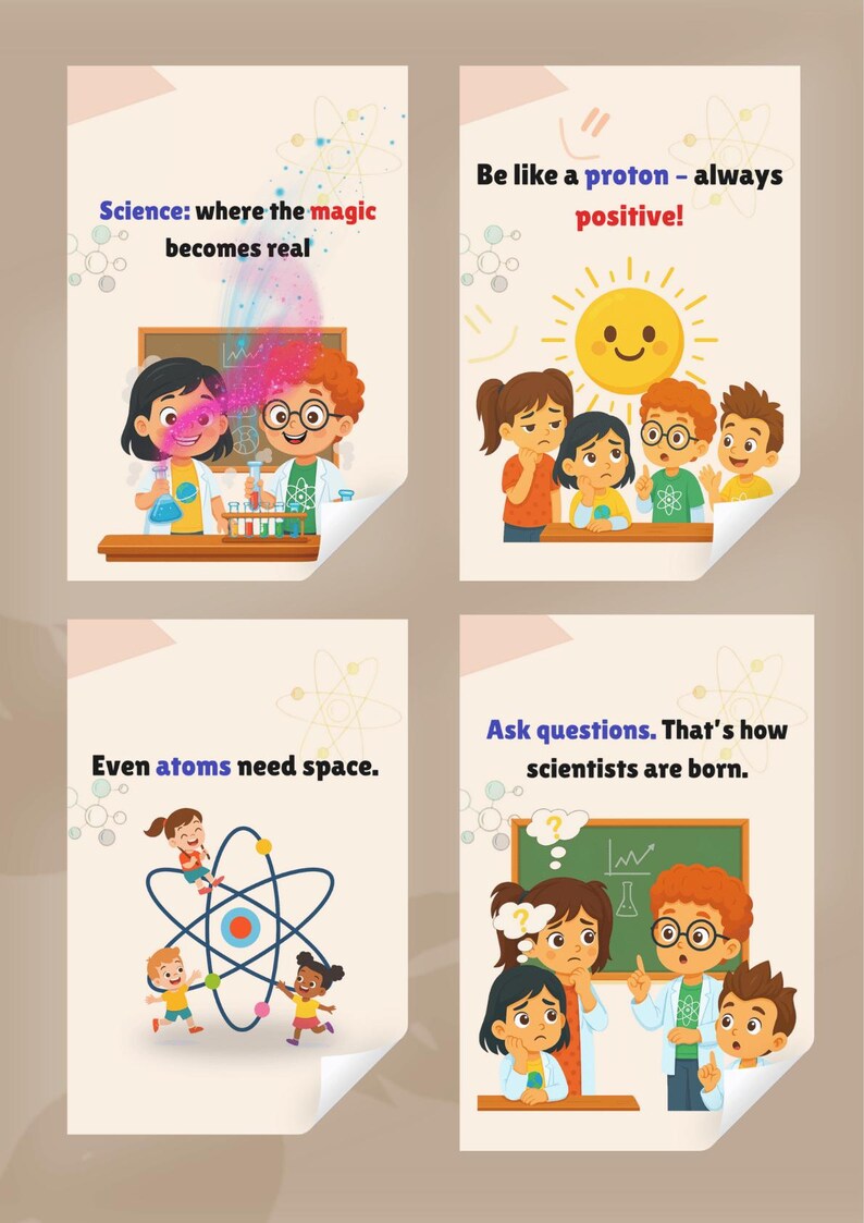 Science Classroom Decor Set of 10 | Funny Science Posters | Science ...