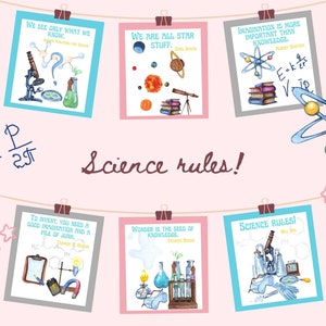 Science Printable Posters(set of 8), Science Classroom Decor, Bulletin ...