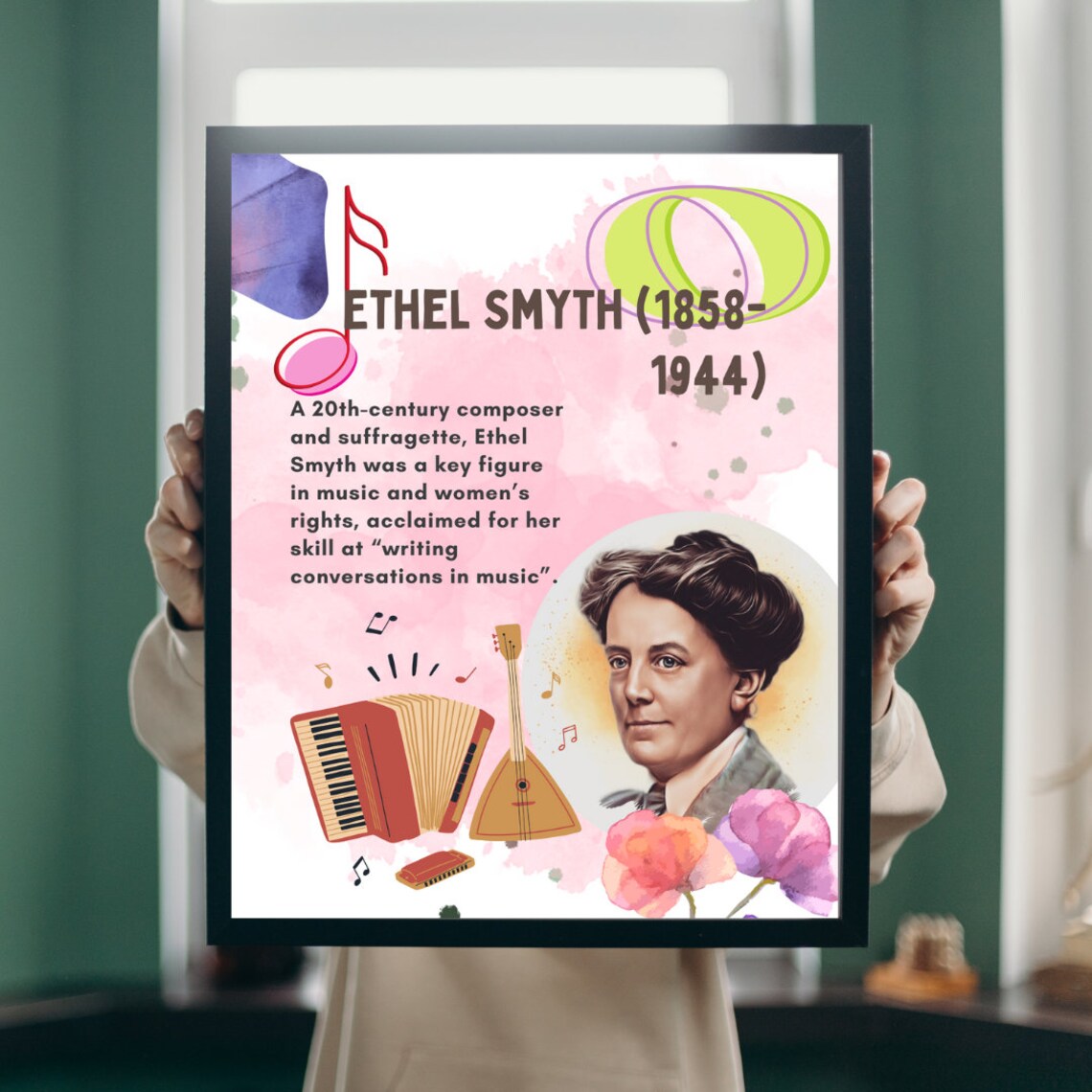 Famous Women Musicians Posters set of 8 Printable, Science Classroom ...
