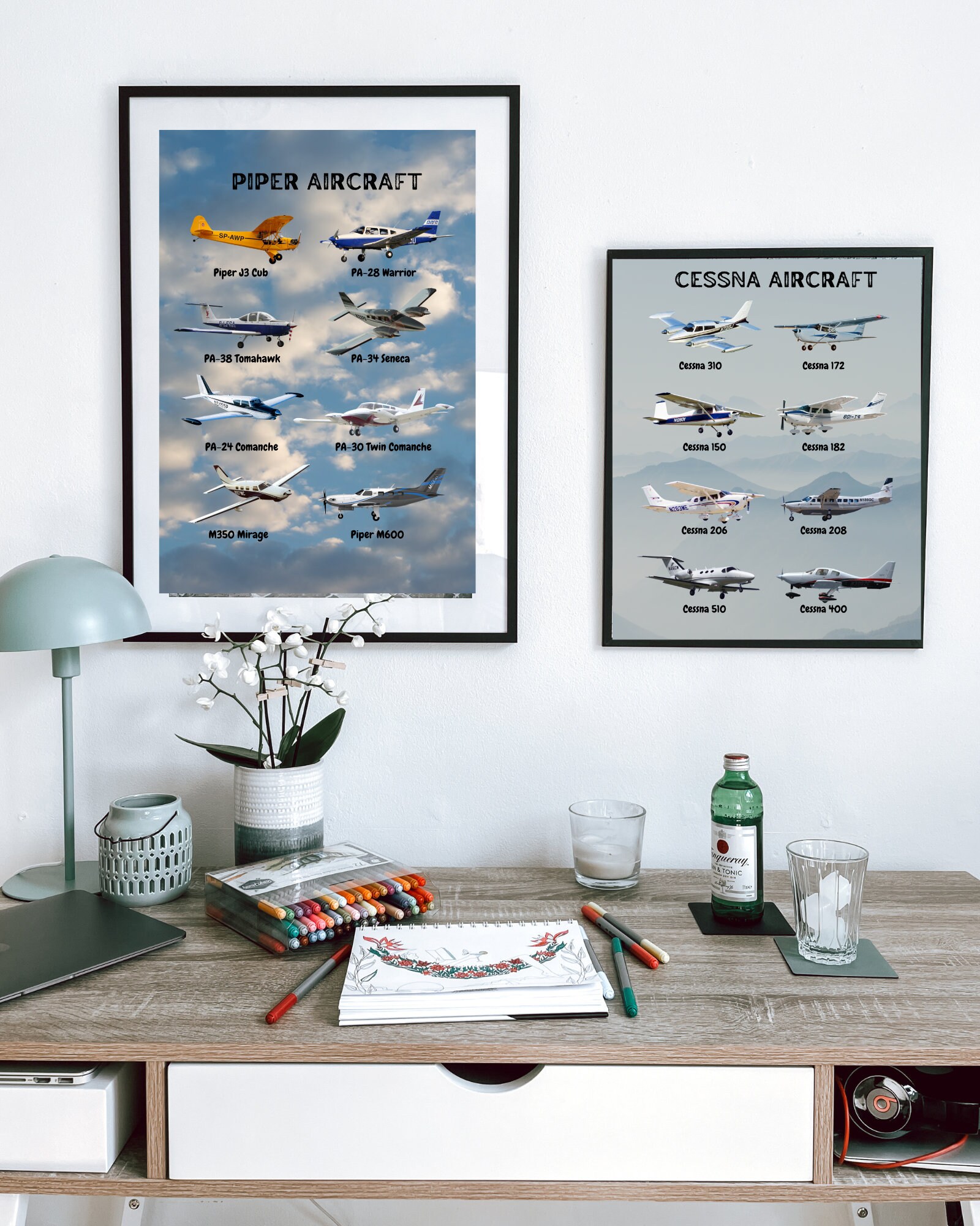 Piper Aircraft Poster, General Aviation Print, Aviation Poster, Most ...