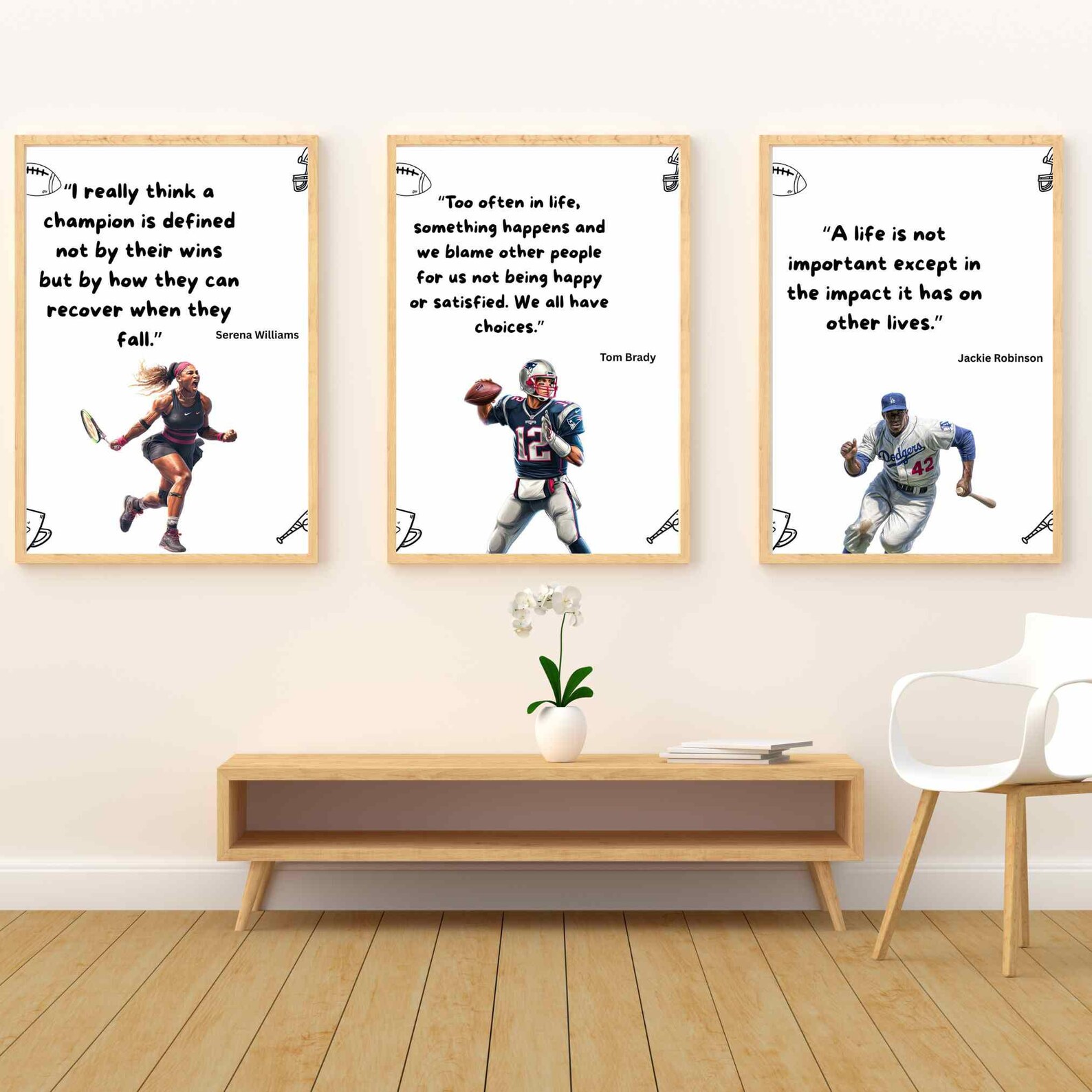 Famous Athletes Posters Set of 19, Classroom Decor Motivational ...