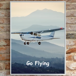Go Flying Poster, Cessna Plane, Aviation, Adventure, Cessna, Pilot ...