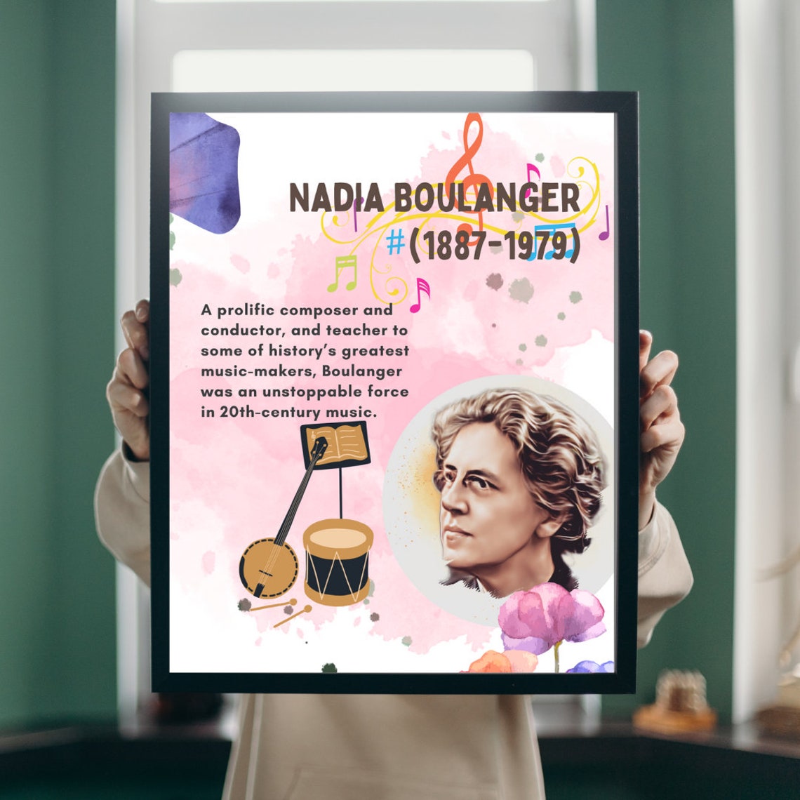 Famous Women Musicians Posters set of 8 Printable, Science Classroom ...