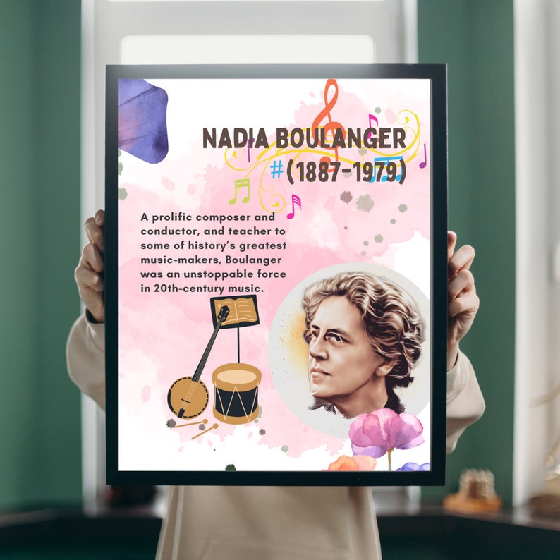 Famous Women Musicians Posters set of 8 Printable, Science Classroom ...
