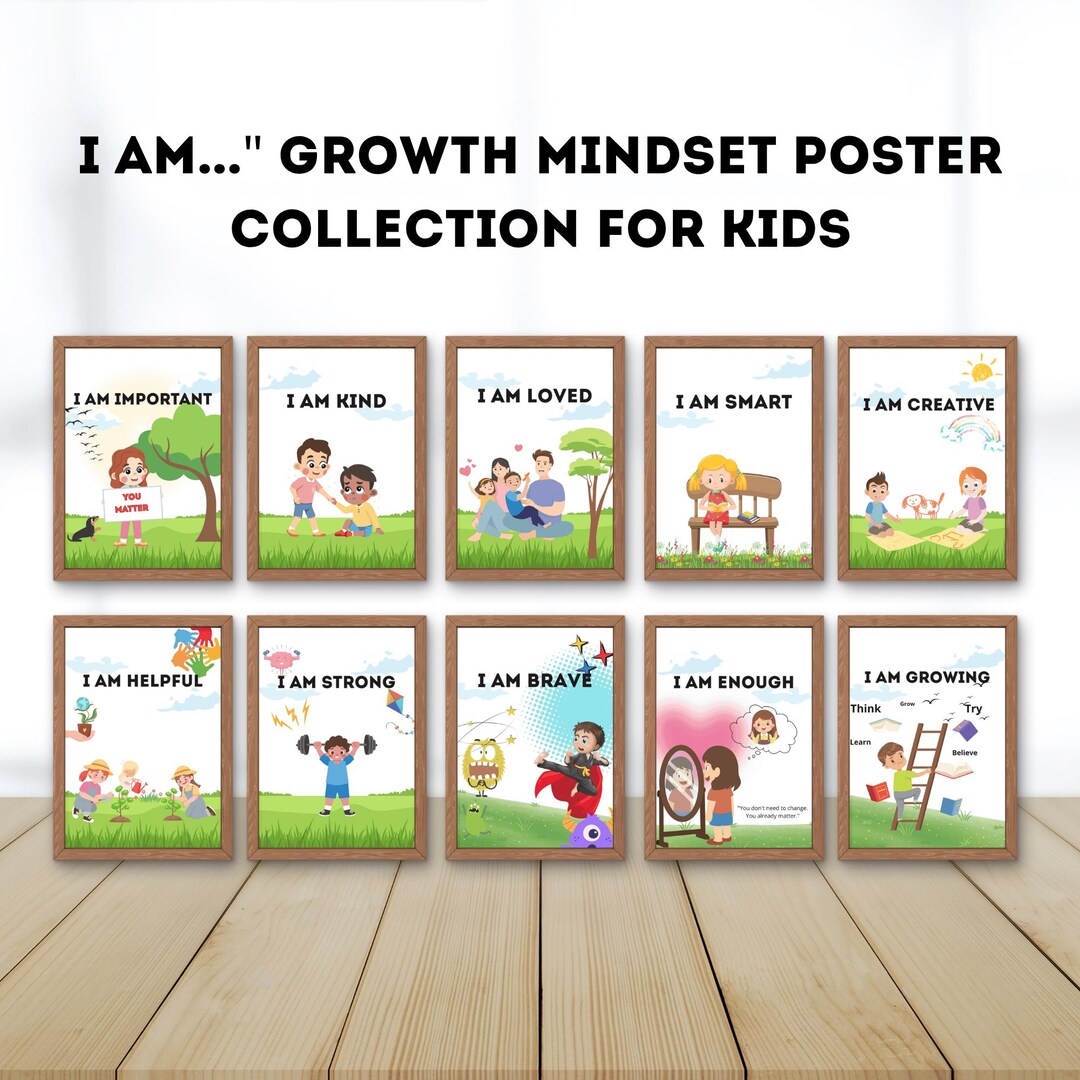 Classroom Bundle: Colorful Growth Mindset Posters, Homeschooling ...