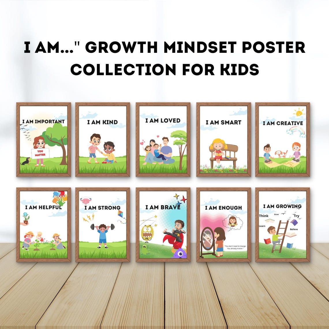 Classroom Bundle: Colorful Growth Mindset Posters, Homeschooling ...