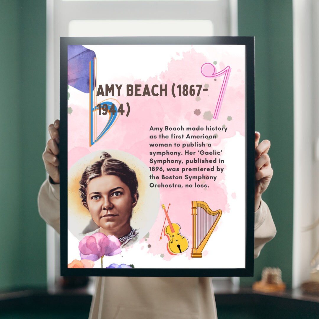Famous Women Musicians Posters set of 8 Printable, Science Classroom ...