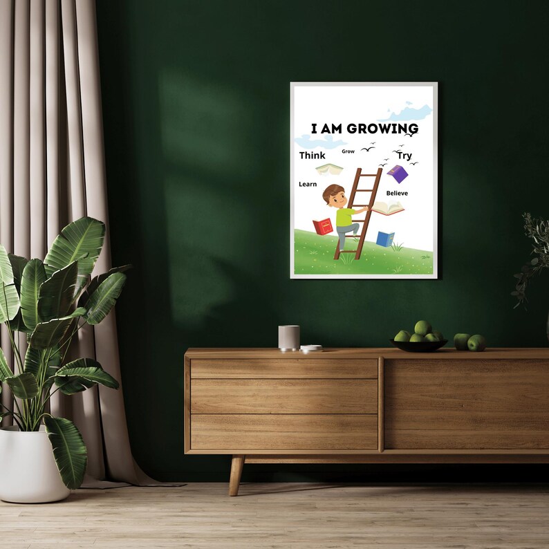 Classroom Bundle: Colorful Growth Mindset Posters, Homeschooling ...