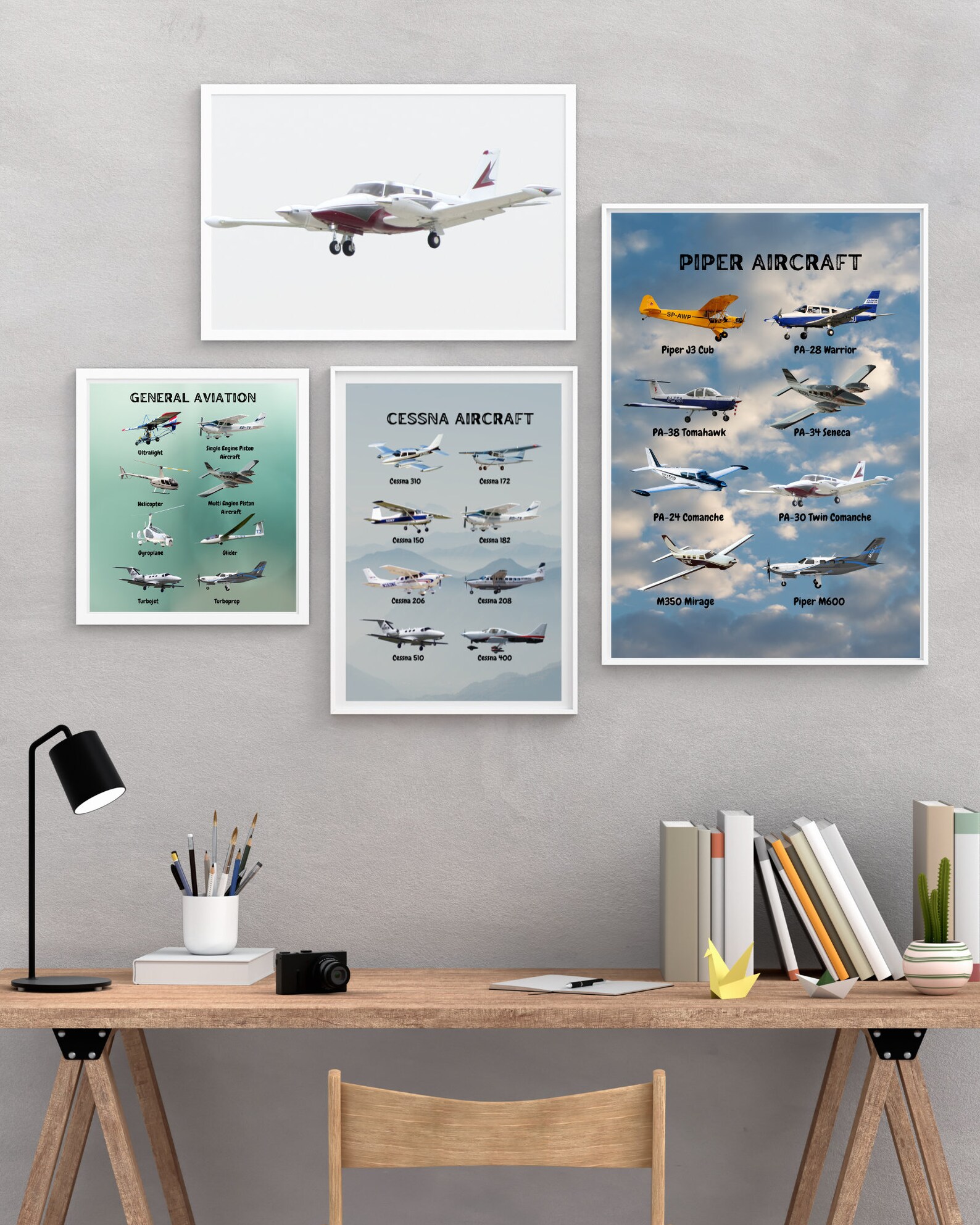 Piper Aircraft Poster, General Aviation Print, Aviation Poster, Most ...