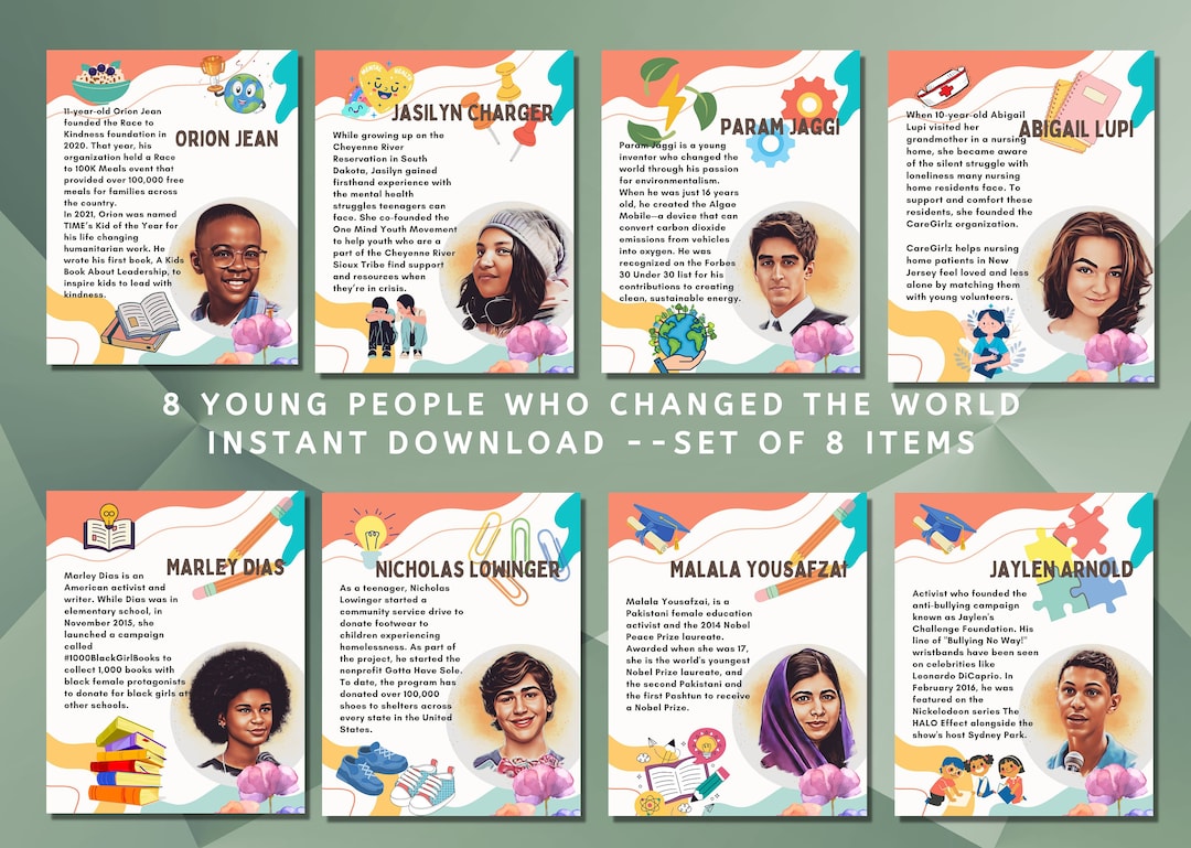 Kids Who Changed the World Bulletin Board | Kid Leaders Inclusion ...
