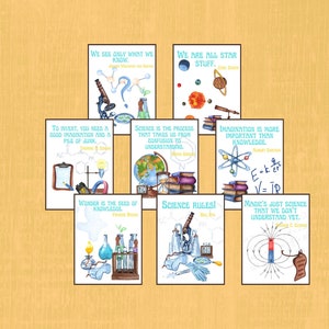 Science Printable Posters(set of 8), Science Classroom Decor, Bulletin ...