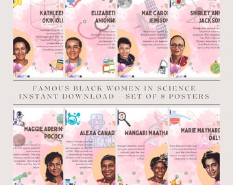 Famous Women Mathematicians Posters set of 8 Printable, Science ...