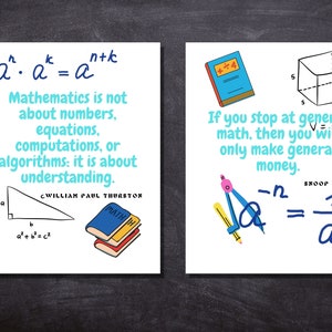 Math Printable Posters(set of 10), Math Classroom Decor, Bulletin Board ...