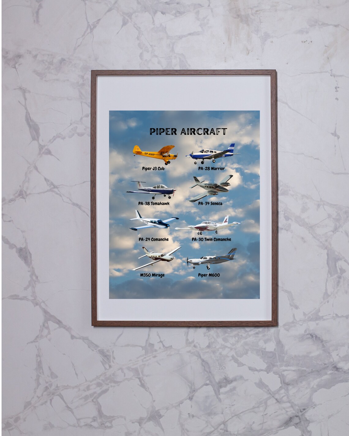 Piper Aircraft Poster, General Aviation Print, Aviation Poster, Most ...