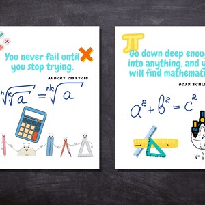 Math Printable Posters(set of 10), Math Classroom Decor, Bulletin Board ...