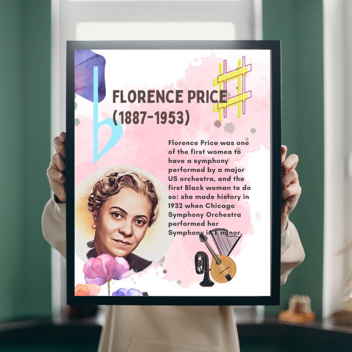 Famous Women Musicians Posters set of 8 Printable, Science Classroom ...