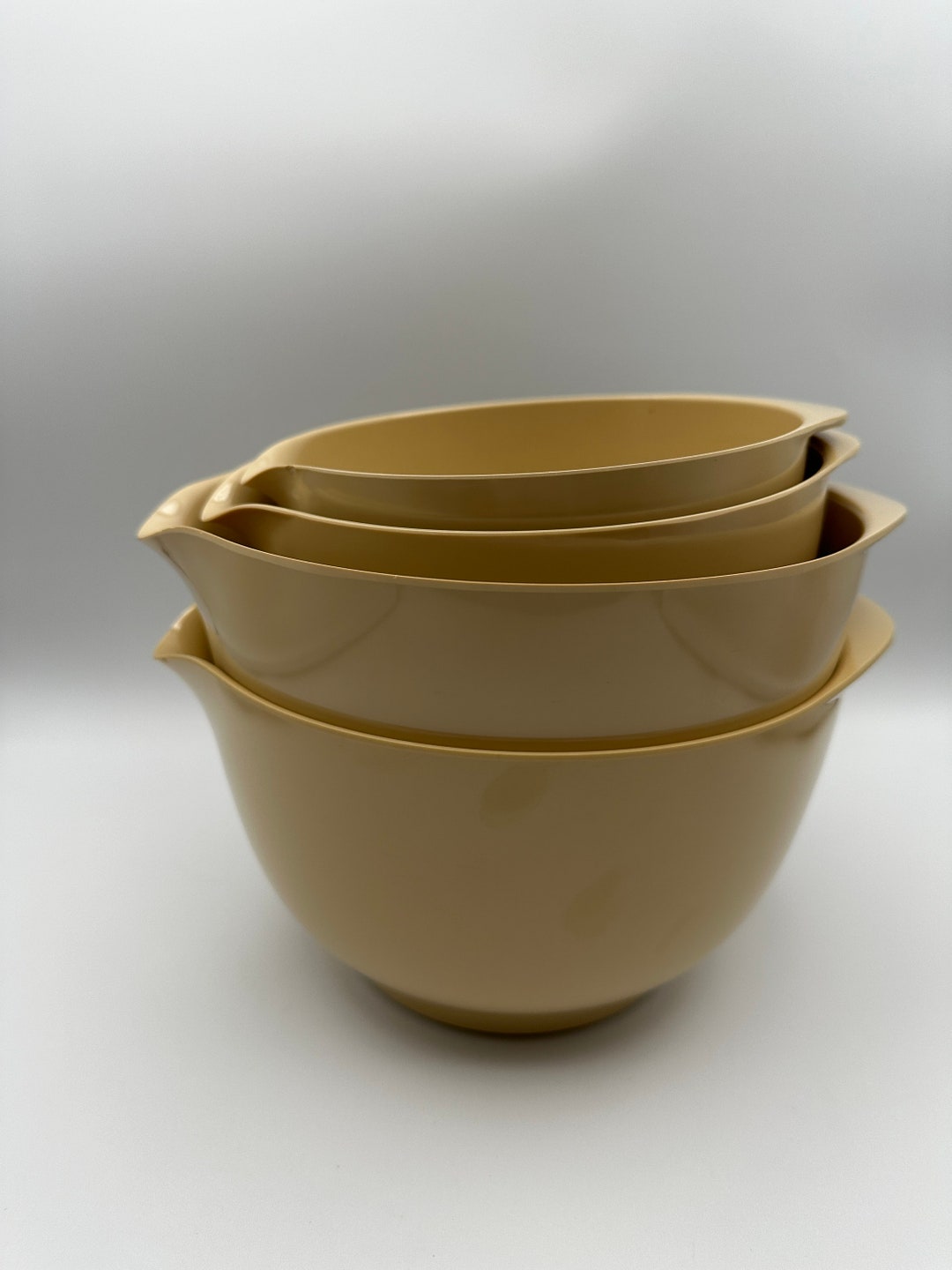 Set of 4 Vintage Rosti Danemark Beige Melamine Mixing Bowls With Spout ...
