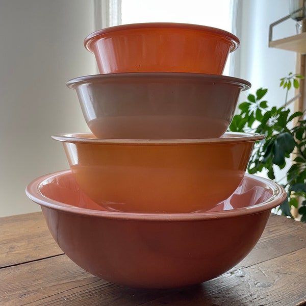 Rainbow Pyrex Bowls - Etsy